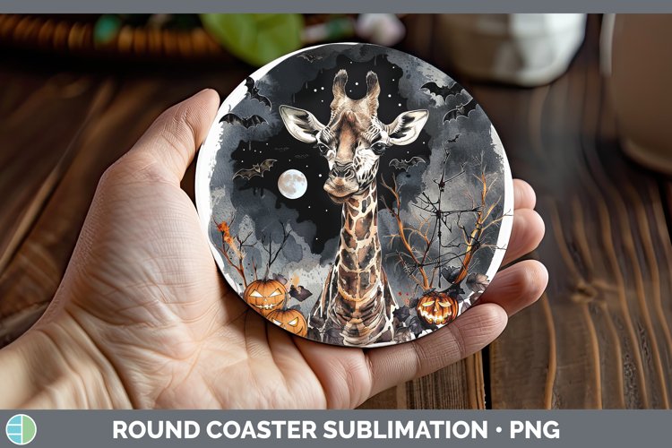 Gothic Giraffe Round Coaster Sublimation Coaster Designs