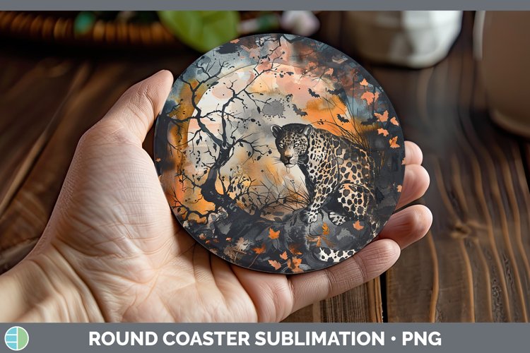 Gothic Leopard Round Coaster Sublimation Coaster Designs