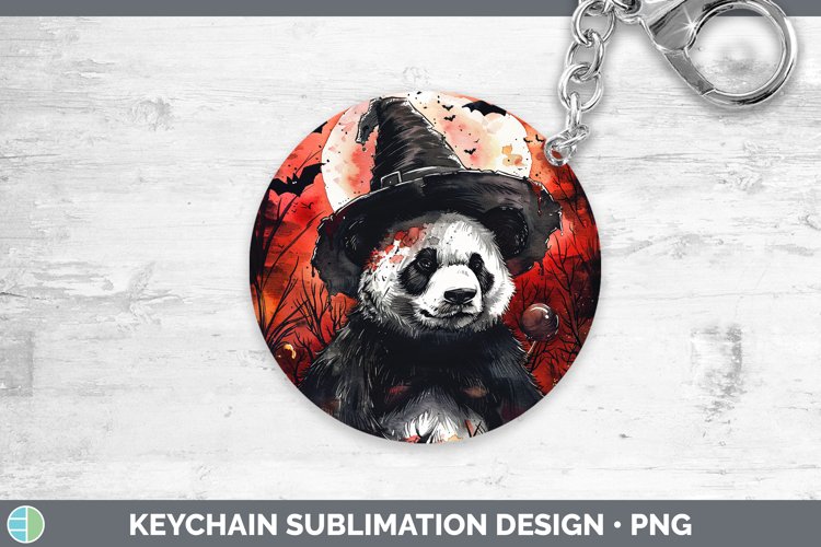 Gothic Panda Keychain Sublimation Keyring Designs