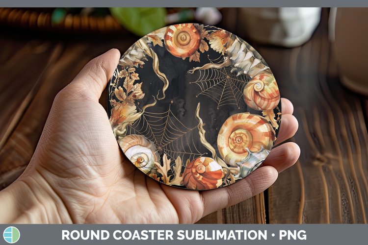 Gothic Seashell Round Coaster Sublimation Coaster Designs