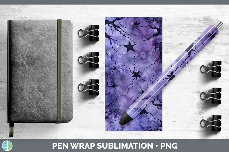 Gothic Stars Pen Wrap Sublimation Epoxy Pen Designs