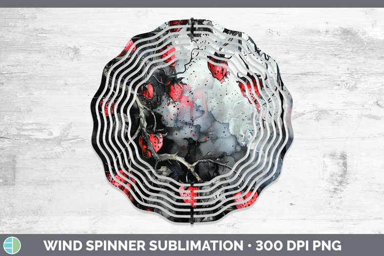 Gothic Strawberry Wind Spinner Sublimation Spinner Designs
