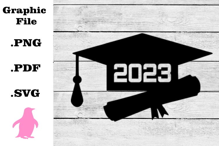 Grad 2023 Graphic with Hat and Diploma (2387955)