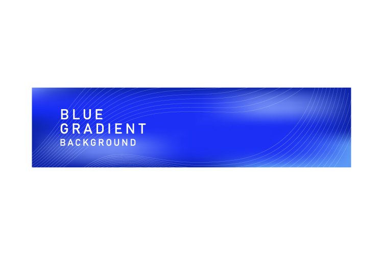 Gradient banner and poster in blue tones design