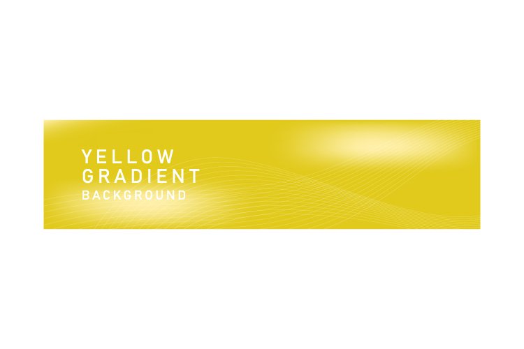 Gradient banner and poster in yellow tones design
