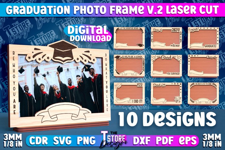Graduation Photo Frame Laser Cut|Senior 2024 3d Photo Frame