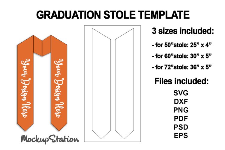Graduation Stole Template SVG Stole Sublimation 1893715 