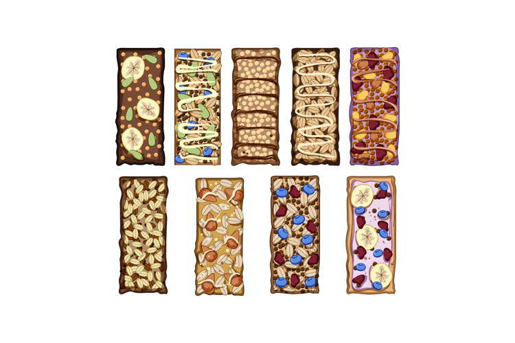 granola bar set cartoon (6565907)