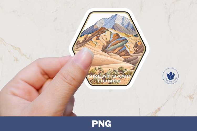 Great Sand Dunes National Park PNG Sticker Design