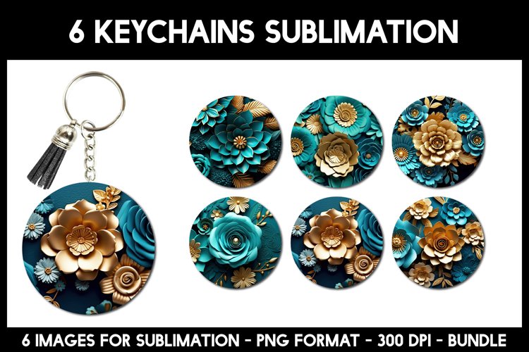 3D Flowers Keychains I 3D Flowers Keychain (2594027)