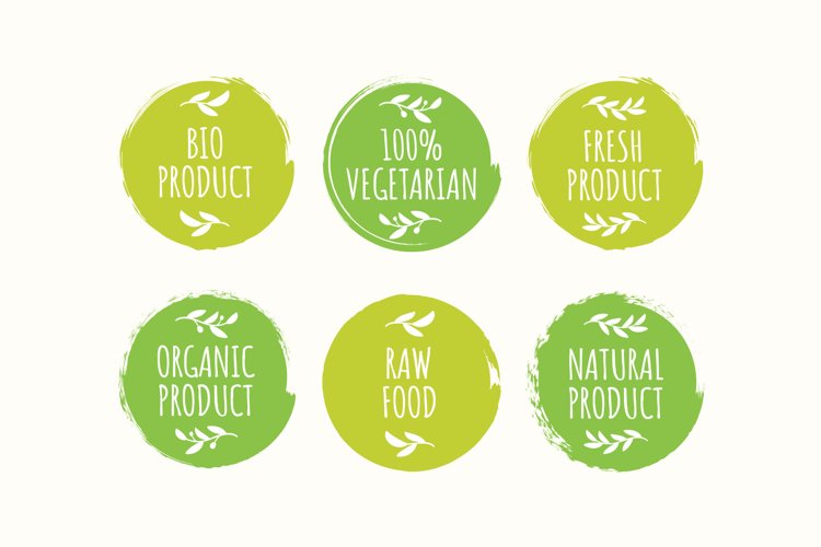 Natural Products Green Brushed Labels