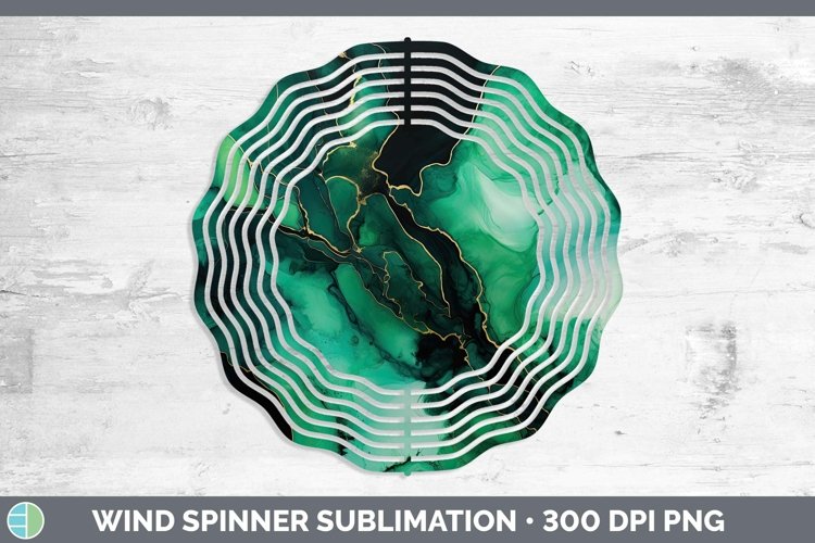 Green Wind Spinner | Sublimation Spinner Designs