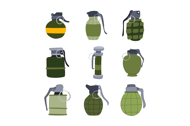 grenade set cartoon