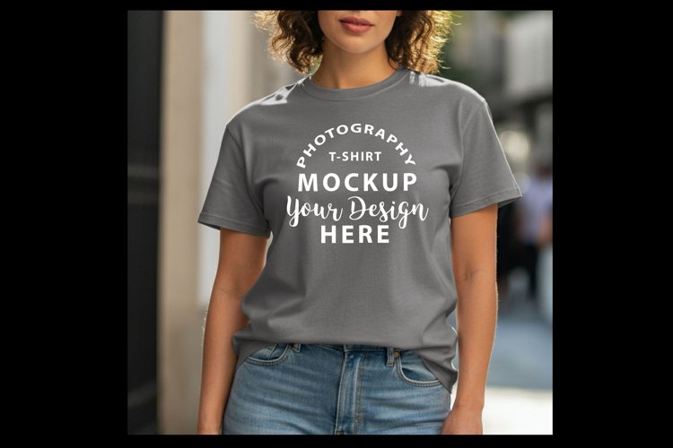 Bella Canvas 6400 t-shirt mockup ASPHALT (4734282)