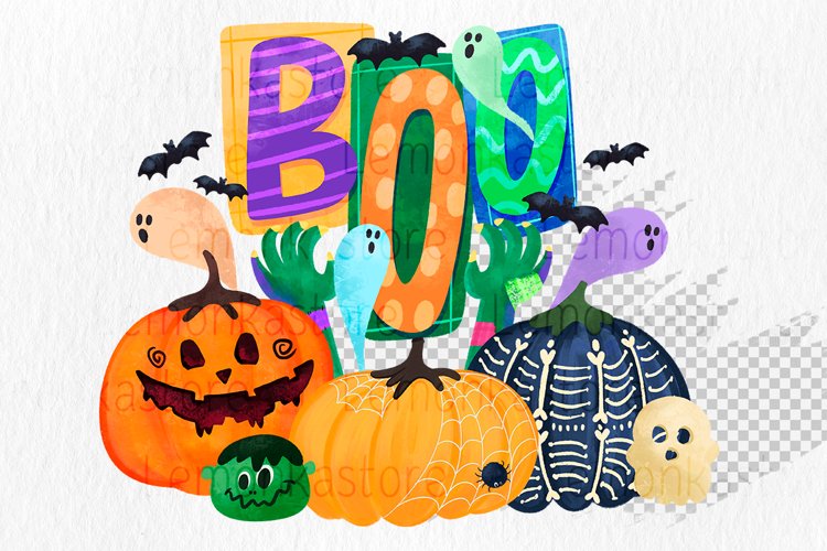 Halloween BOO pumpkins