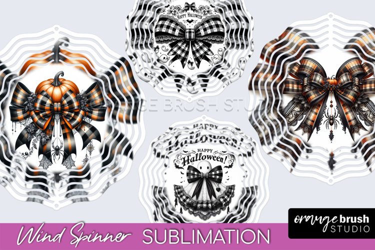 Halloween Coquette Bow Wind Spinner Sublimation (4513672)