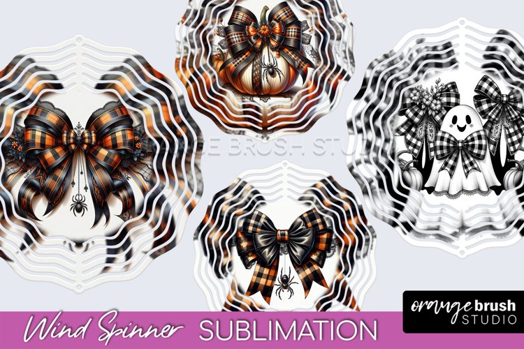Halloween Coquette Bow Wind Spinner Sublimation (4513702)