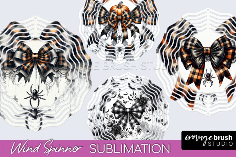 Halloween Coquette Bow Wind Spinner Sublimation (4513736)