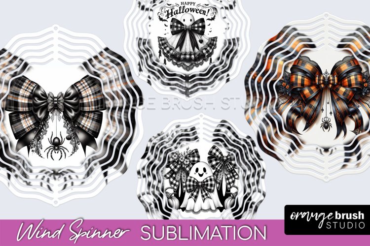 Halloween Coquette Bow Wind Spinner Sublimation (4513741)