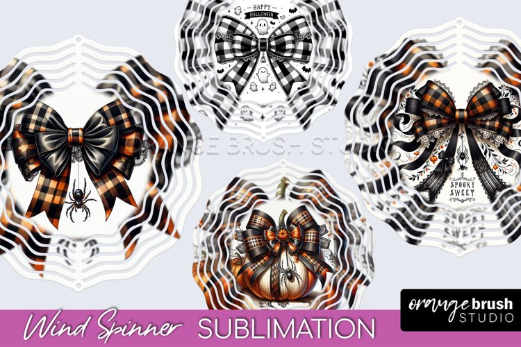 Halloween Coquette Bow Wind Spinner Sublimation (4513776)
