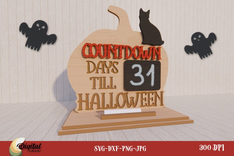 Halloween Countdown Laser Cut. Countdown days Till Halloween