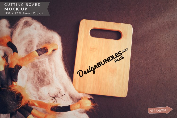 Cutting Board Halloween Mock up