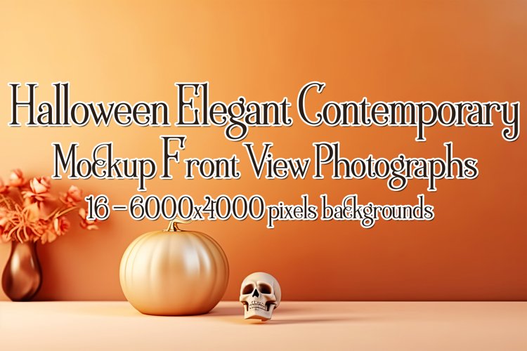 Halloween Mockups, Elegant Contemporary Halloween Front View
