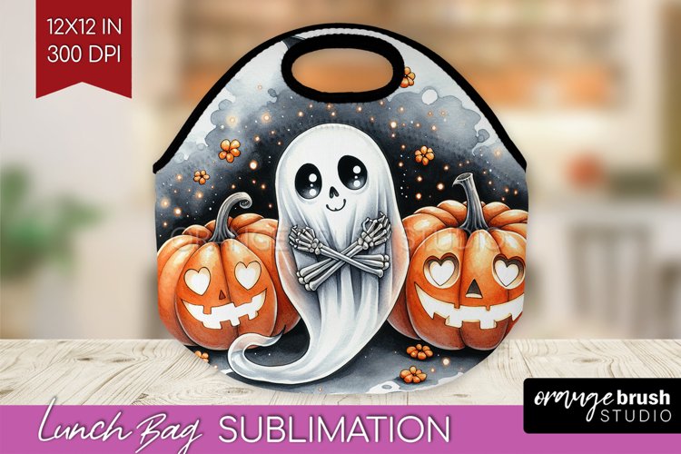 Ghost Lunch Bag - Halloween Ghost Lunch Bug PNG (4867686)
