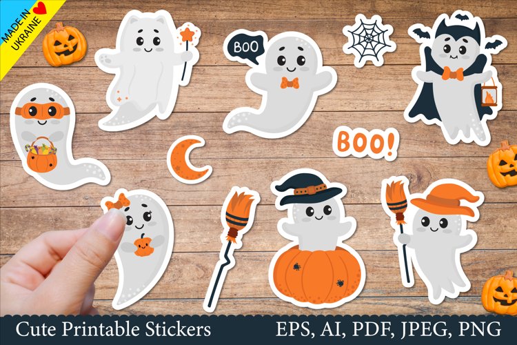 Halloween ghosts sticker| Halloween Stickers Cricut Design