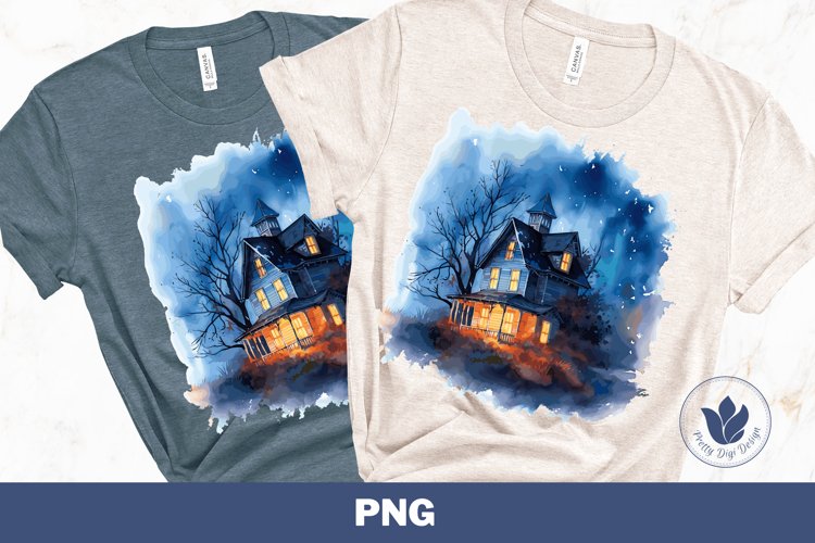 Halloween Haunted House PNG Sublimation