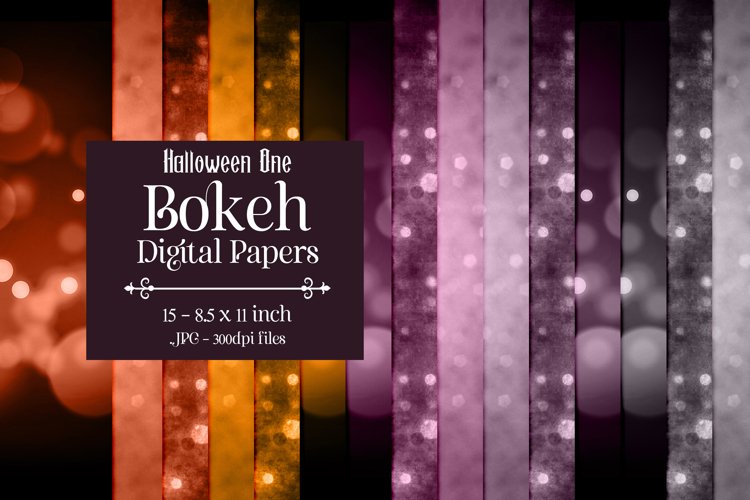 Halloween Digital Papers, Halloween One Bokeh Patterns