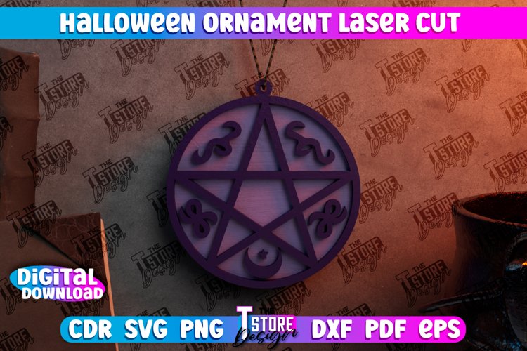 Halloween Medallion | Pentagram |Halloween Pendant |CNC File