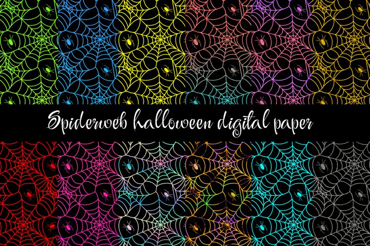 Spiderweb Halloween digital paper, Halloween sublimation