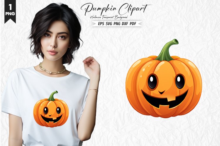 Halloween Pumpkin Sublimation Clipart PNG Design