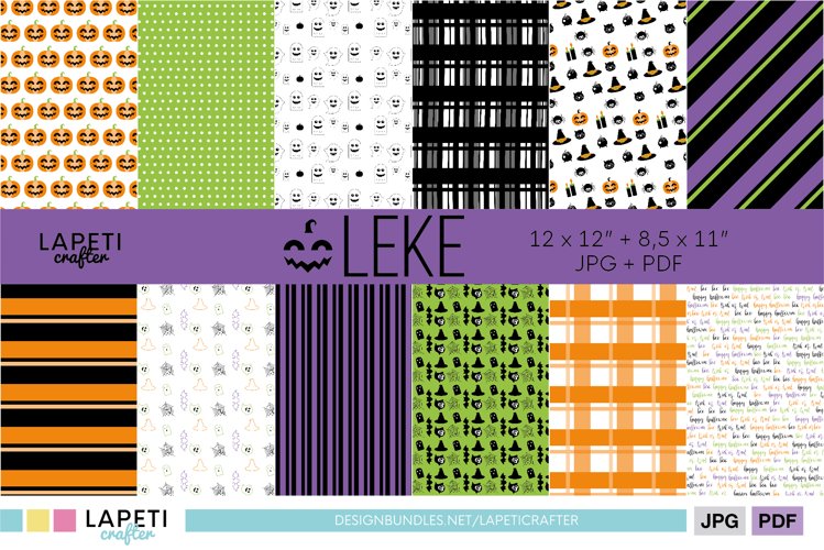 Halloween Digital Paper | 12 printable patterns