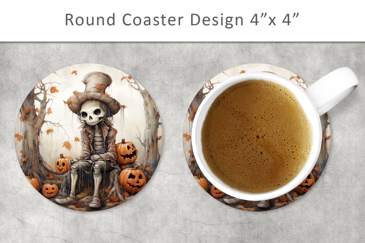 Halloween Skeleton Round Coaster (4319963)