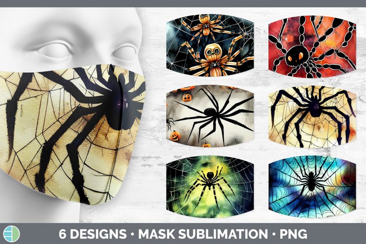 Halloween Spooky Spiders Mask | Sublimation Bundle Face Mask