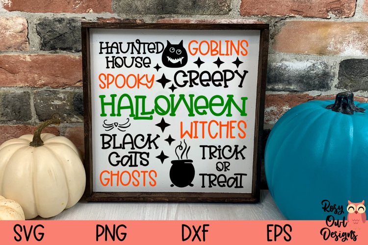Halloween Subway Art SVG | Halloween Words SVG