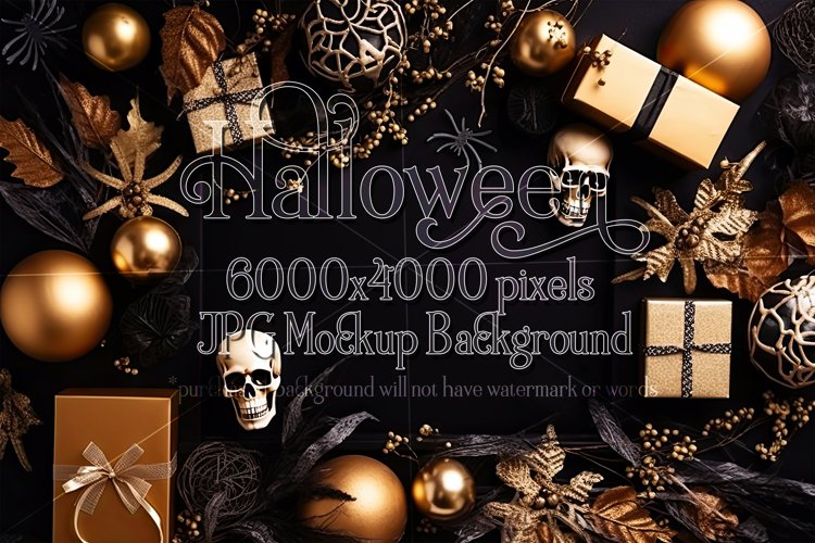 Halloween Mockup, 6000x4000 Halloween Top View Table, d7