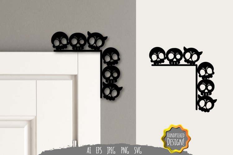 Skull Halloween Trim Corner