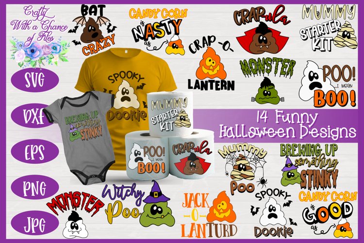 Halloween Toilet Paper SVG Spooky Dookie Ghost Poop Emoji