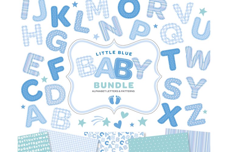Blue Alphabet CLIPART PNG. Blue ABC baby patterns. (1394362 ...