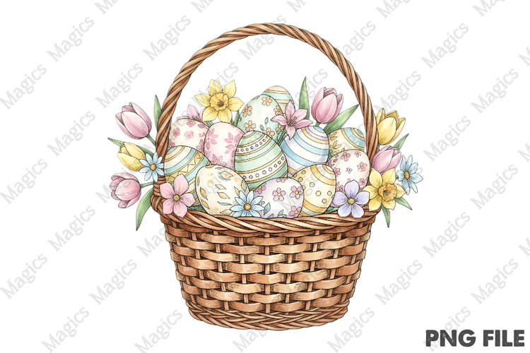 Happy Easter Basket PNG (6465150)
