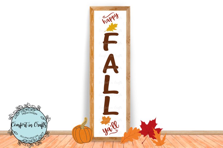 Happy Fall Ya'll vertical sign SVG (1658049) | SVGs | Design Bundles