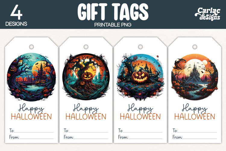 Halloween Gift Tags, Happy Halloween Printable Tags