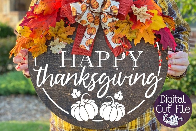 Thanksgiving Svg, Fall Svg, Happy Thanksgiving Round Sign (1476091 ...