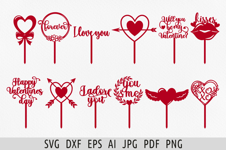Happy Valentine's day svg 14th Cake topper svg cut files
