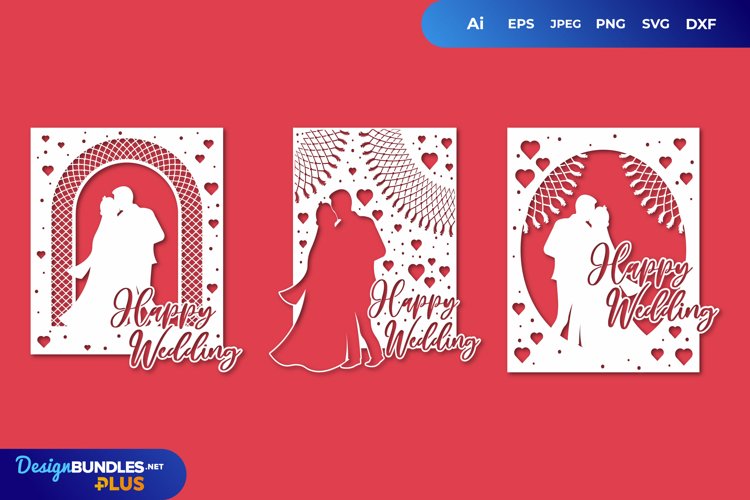 Happy Wedding Papercut