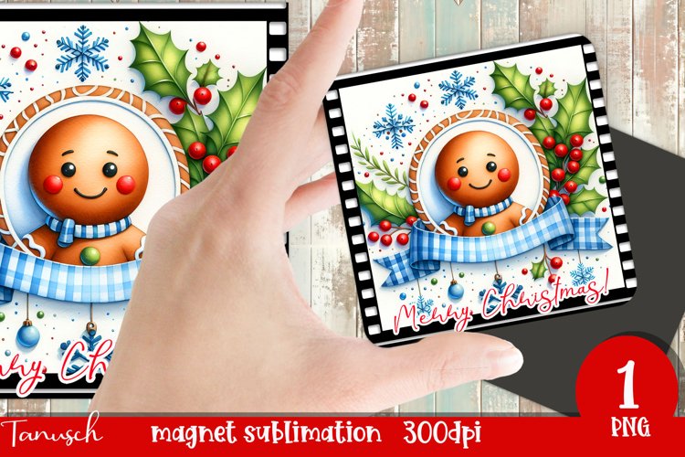 cute Christmas whimsical elf magnet retro Sublimation