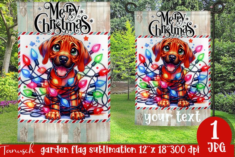 funny christmas Highland Cow Garden Flag Sublimation